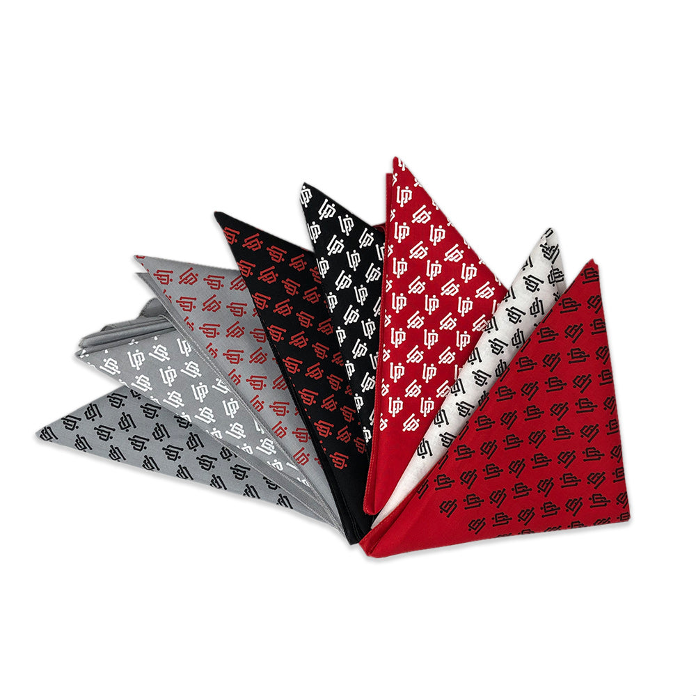Undercover Prodigy Logo, Red, White, Gray And Black Bandana Eight Pack ...